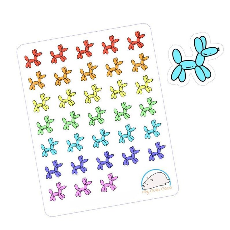 Balloon Stickers - Etsy