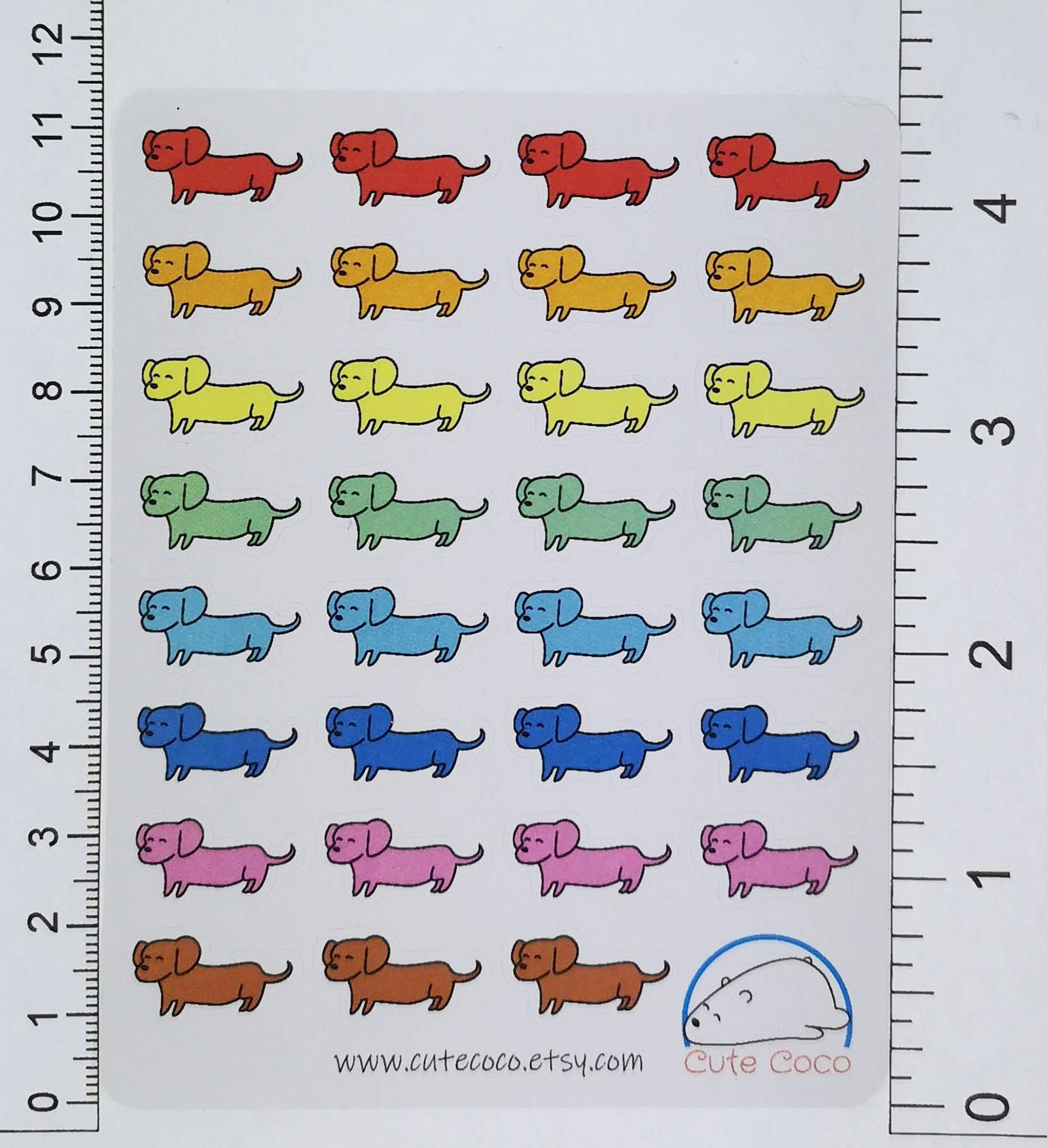 Dachshund Stickers Hand Drawn Stickers for Planner and - Etsy
