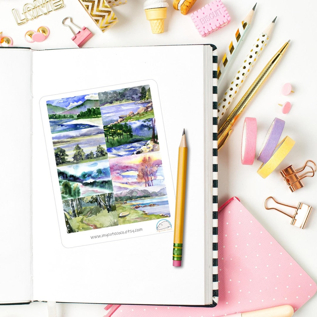 Landscape Stickers Stickers for Planner and Journal - Etsy