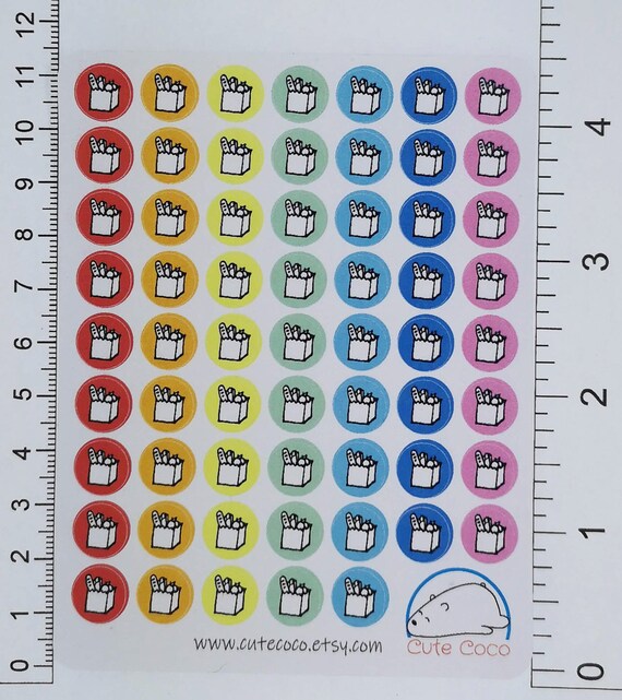 Stickers groceries icons for journal and planner Groceries Planner ...