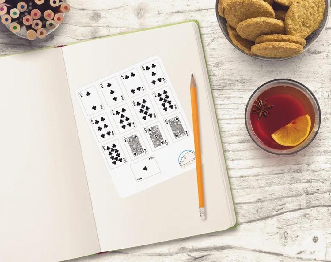 Club Playing Card Stickers - Perfect for Planners, Diaries, Organizers ...