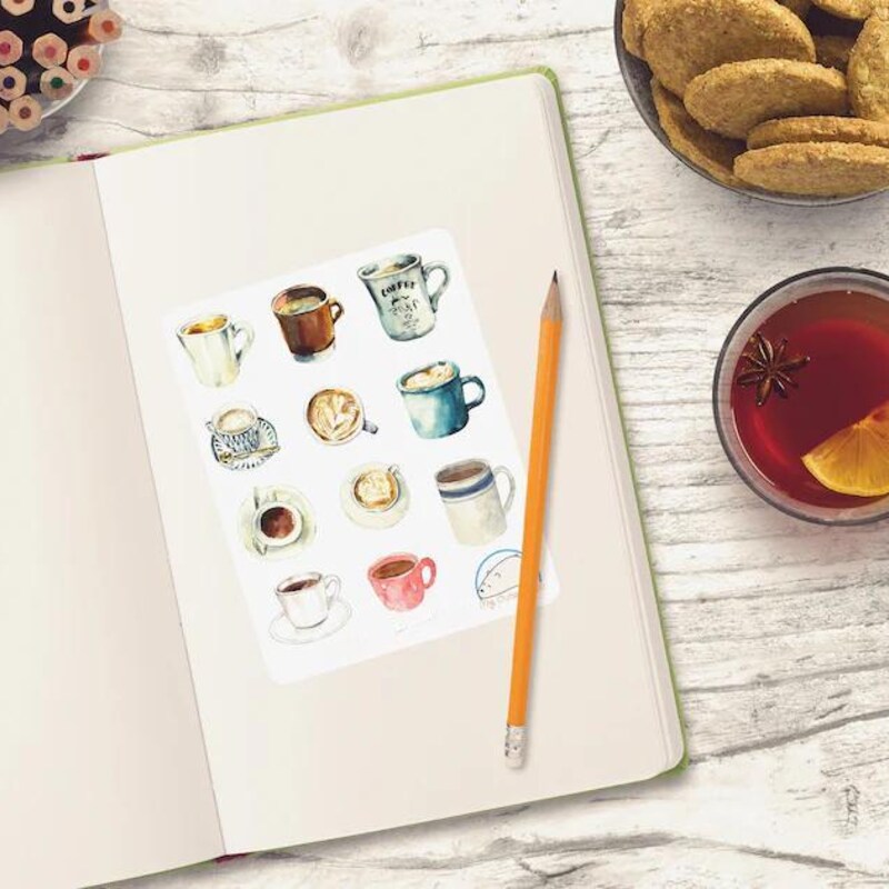 Cup Sticker - Etsy