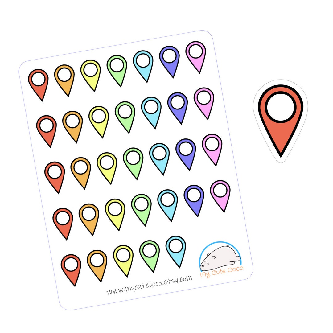 You Are Here Symbol Stickers Medium Icons for Journals, Diaries ...