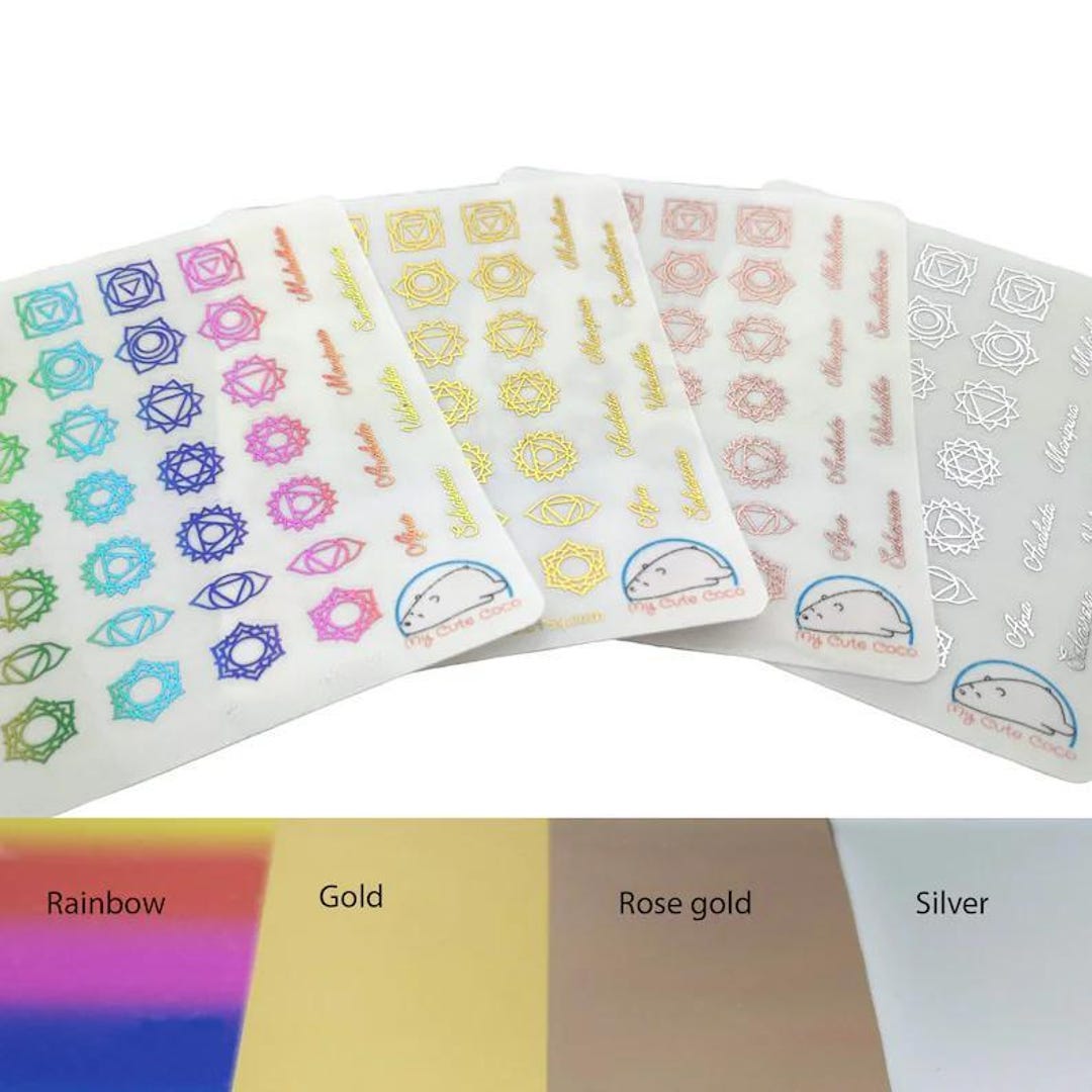 Shimmering Chakra Symbol Stickers: Spiritual Essence Collection for ...