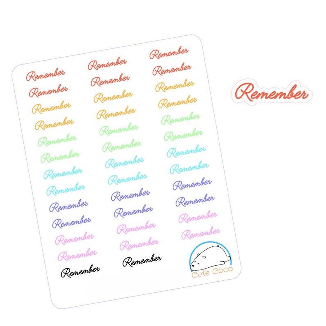 Colorful Script Font Planner Stickers: Vibrant Icons for Organizers, Journals & Scrapbooking - Etsy