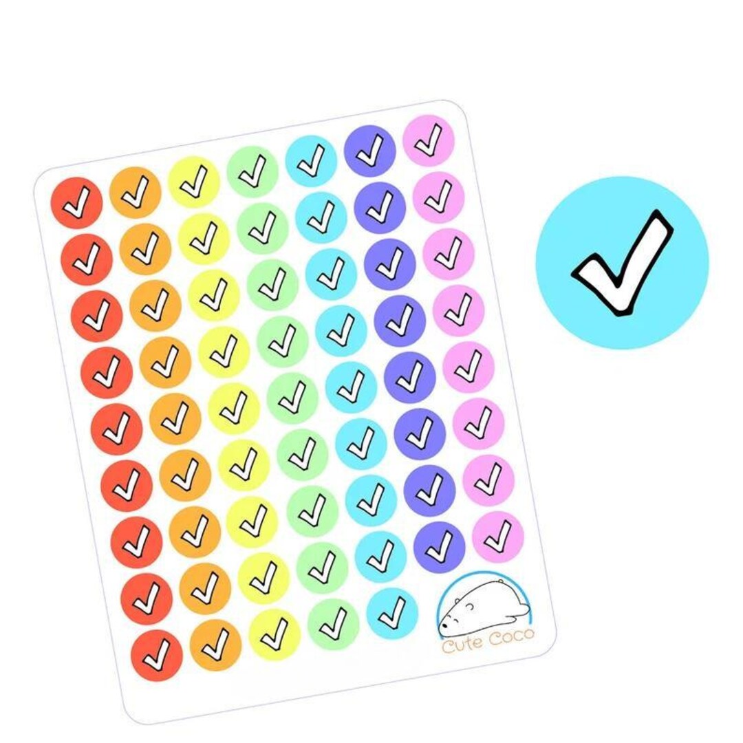 Check Mark Small Icons Stickers - Perfect for Planners, Diaries ...
