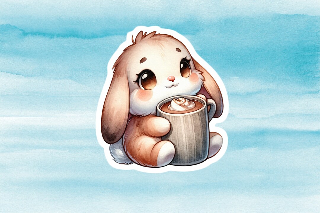 Bunny Vinyl Sticker With Cute Design Die Cut and Durable Ideal for ...