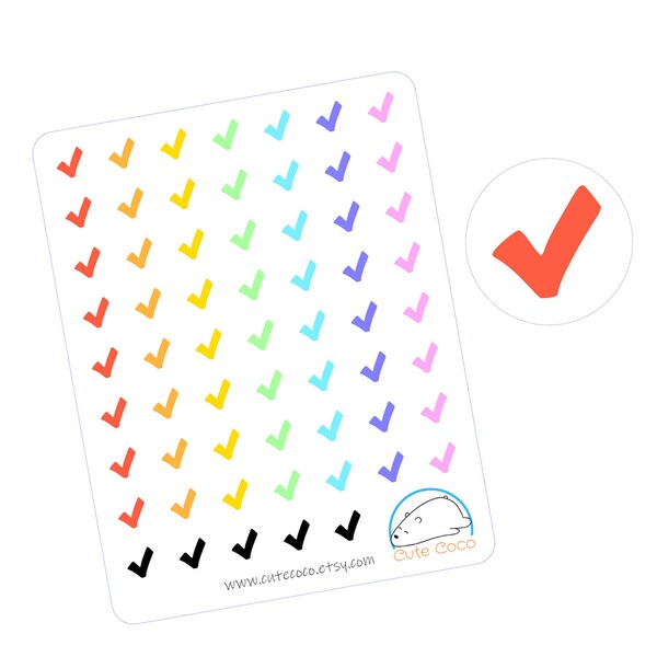 Check Mark Stickers - Etsy
