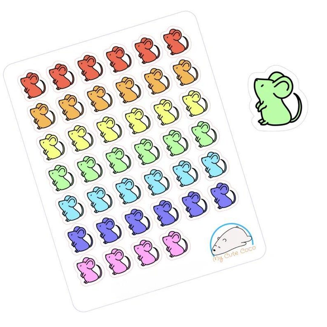 Adorable Mouse Stickers - Perfect Animal Stickers for Decorating ...