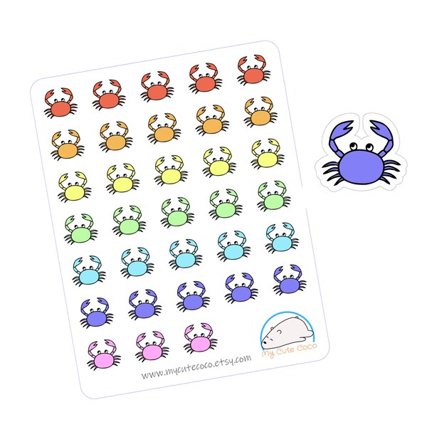Cute Crab - Etsy