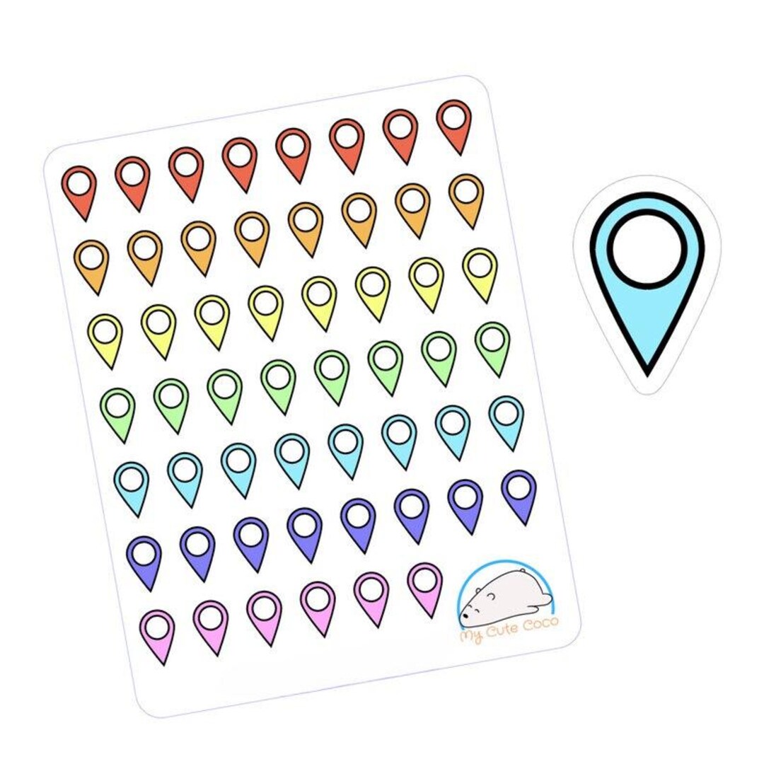 You Are Here Symbol Stickers for Planners, Journals & Scrapbooking ...