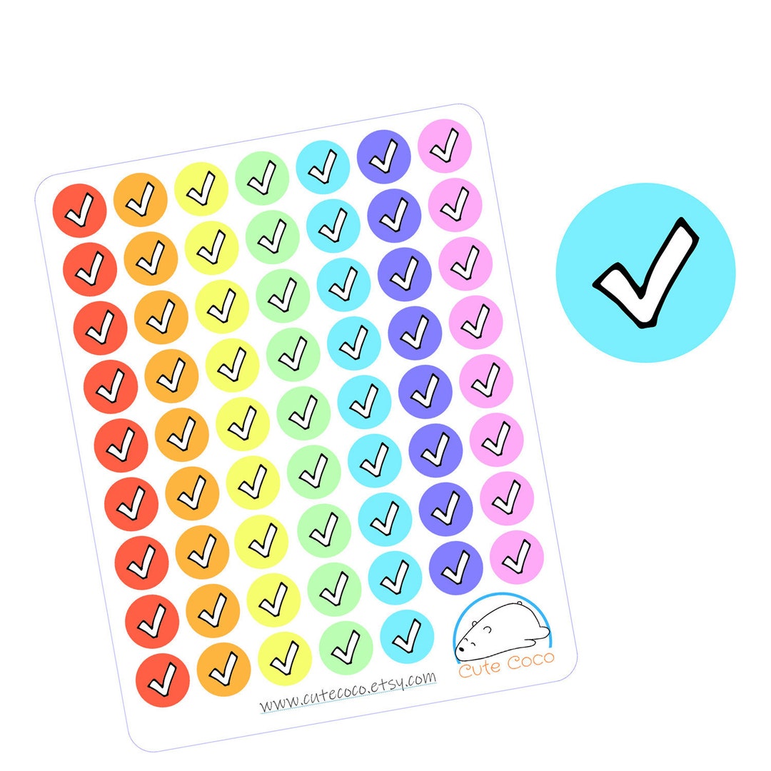 Check Mark Small Icons Stickers Perfect for Planners, Diaries ...