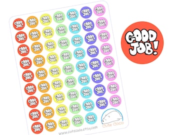 Good Job Stickers - Etsy
