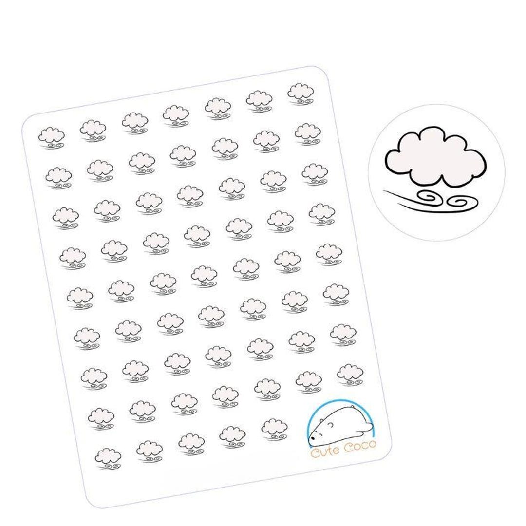 Weather Icon Stickers - Cute Wind Designs for Planners, Organizers, and ...