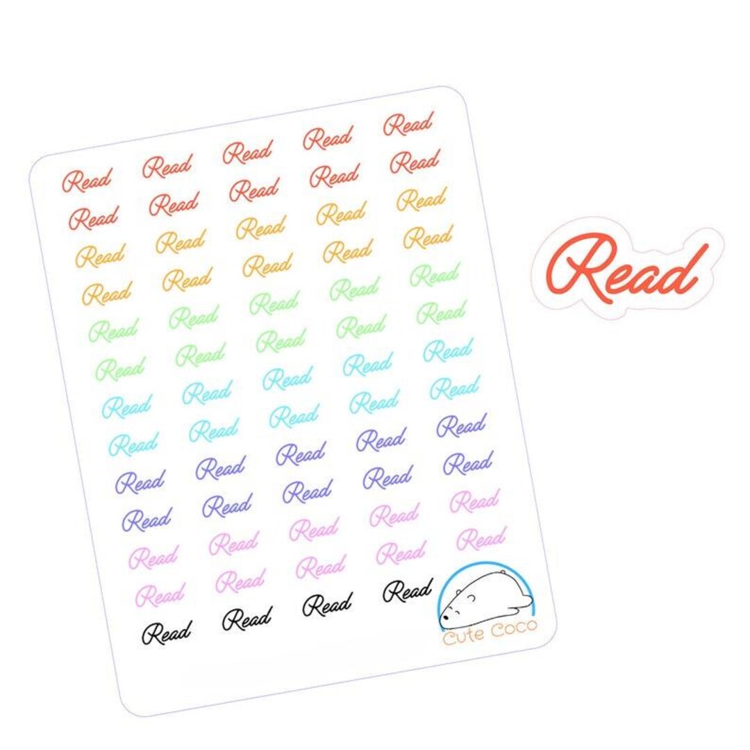 Vibrant Script Font Stickers for Planners and Journals: Decorative ...