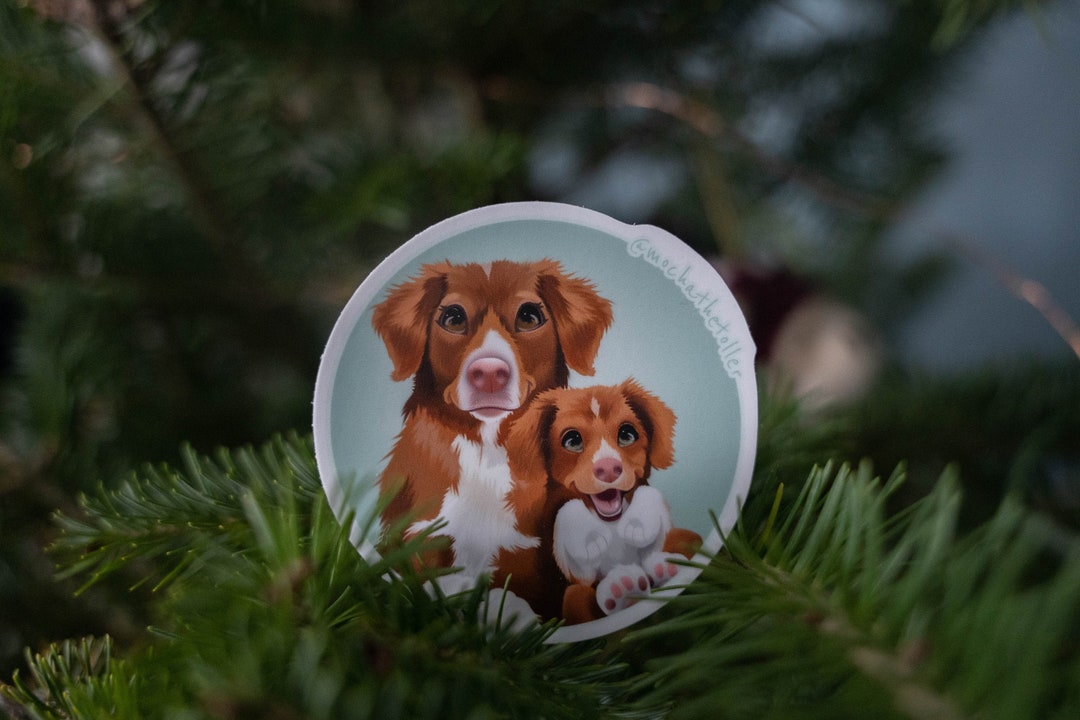 Cartoon Duck Toller Puppy Sticker - Etsy