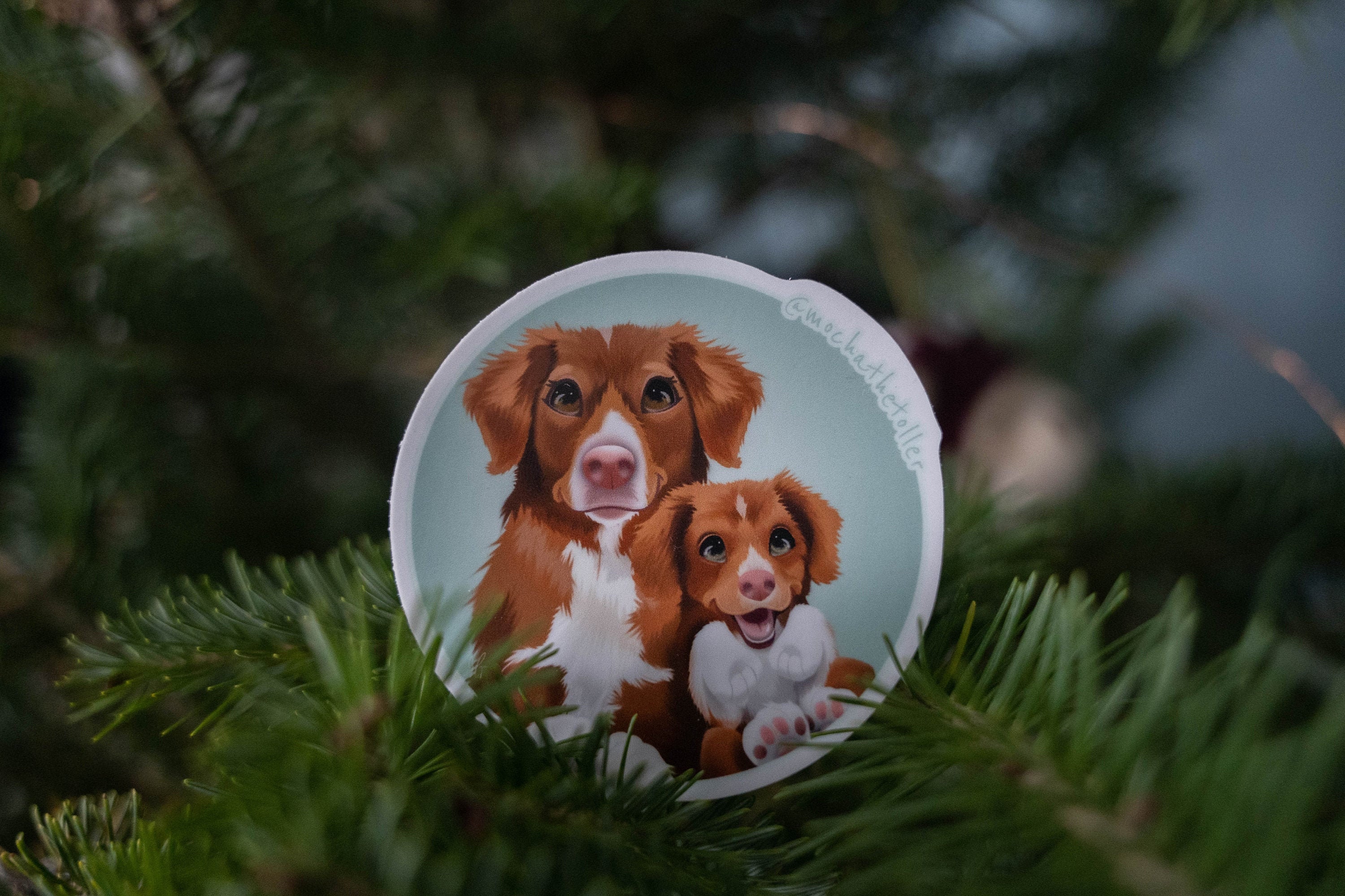 Cartoon Duck Toller Puppy Sticker - Etsy