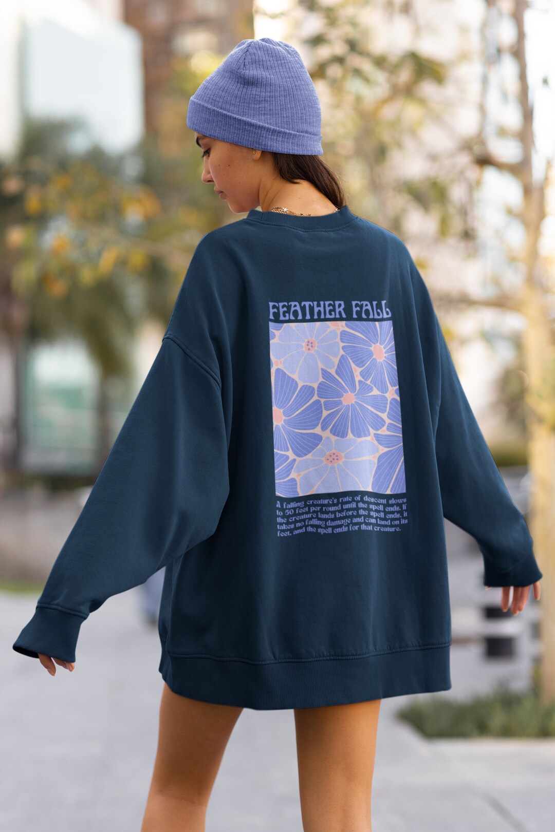 Dungeons and Dragons Embroidered Front Crewneck - Feather Fall Dnd ...