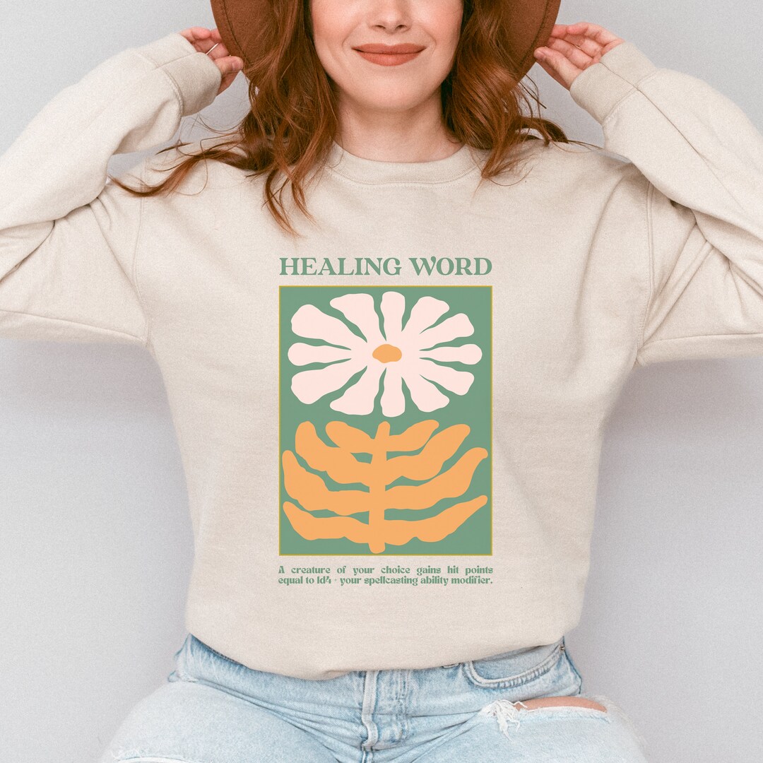 Healing Word Dnd Spell Crewneck, Dungeons and Dragons Crewneck ...
