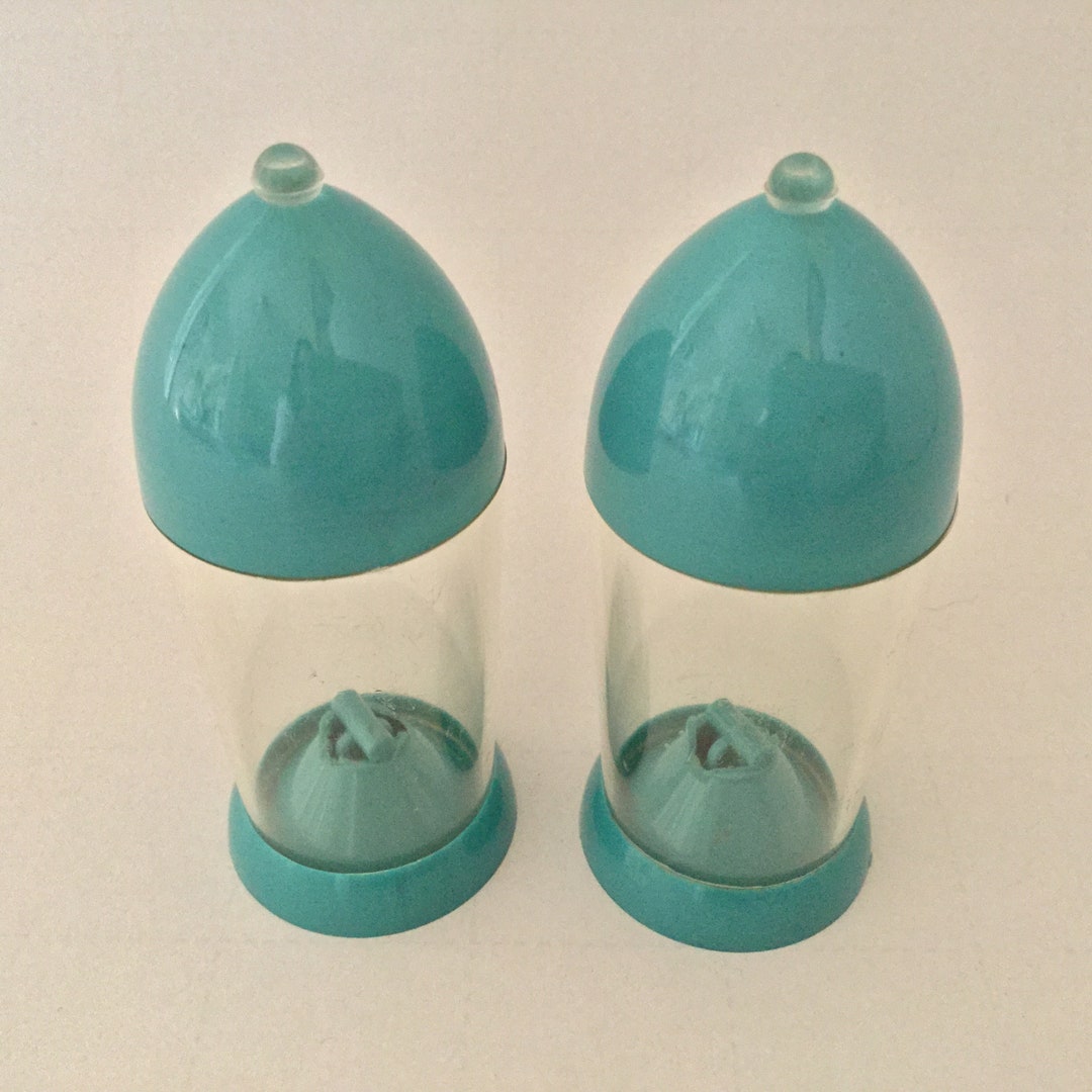 Plastic Aqua Rocket Salt and Pepper Shaker Set - Etsy