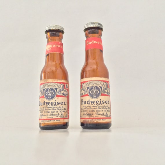 Mini Budweiser Bottles With Metal Caps Shaker Set | Etsy