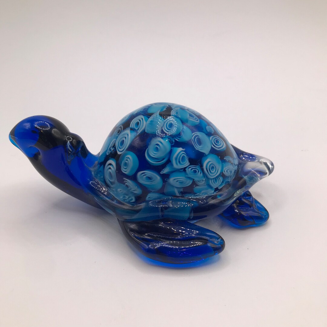 Blue Glass Turtle / Glass Artwork - Etsy