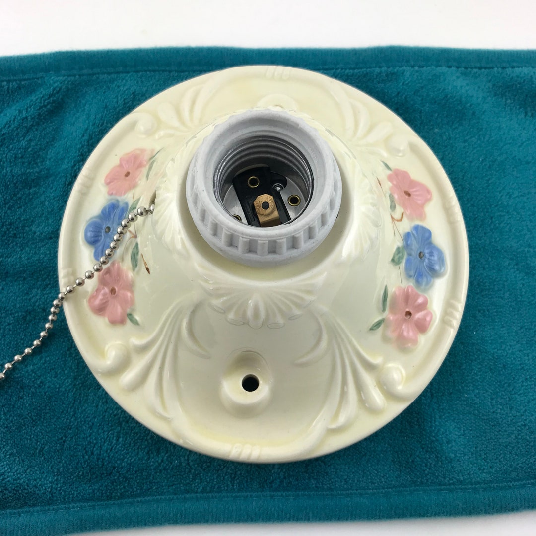 1-light Floral Porcelain Ceiling Light Fixture - Etsy