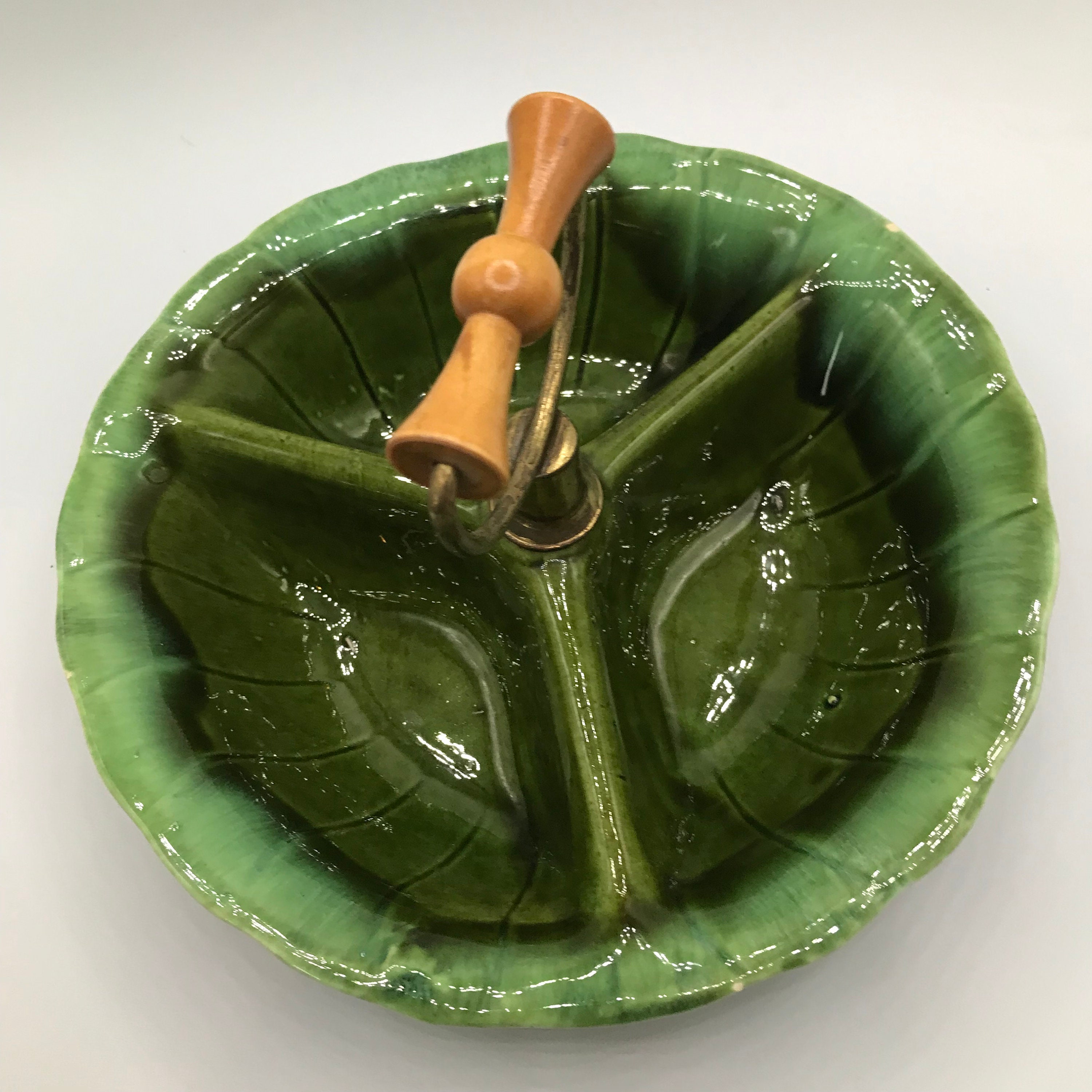 1960's Lane & Co Van Nuys CA 3 Section Avocado Green Serving Dish - Etsy