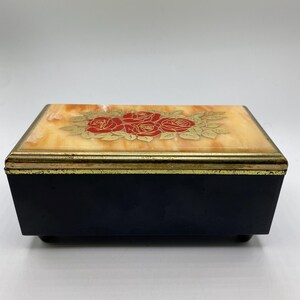Red Rose Top Jewelry Box Music Box - Etsy