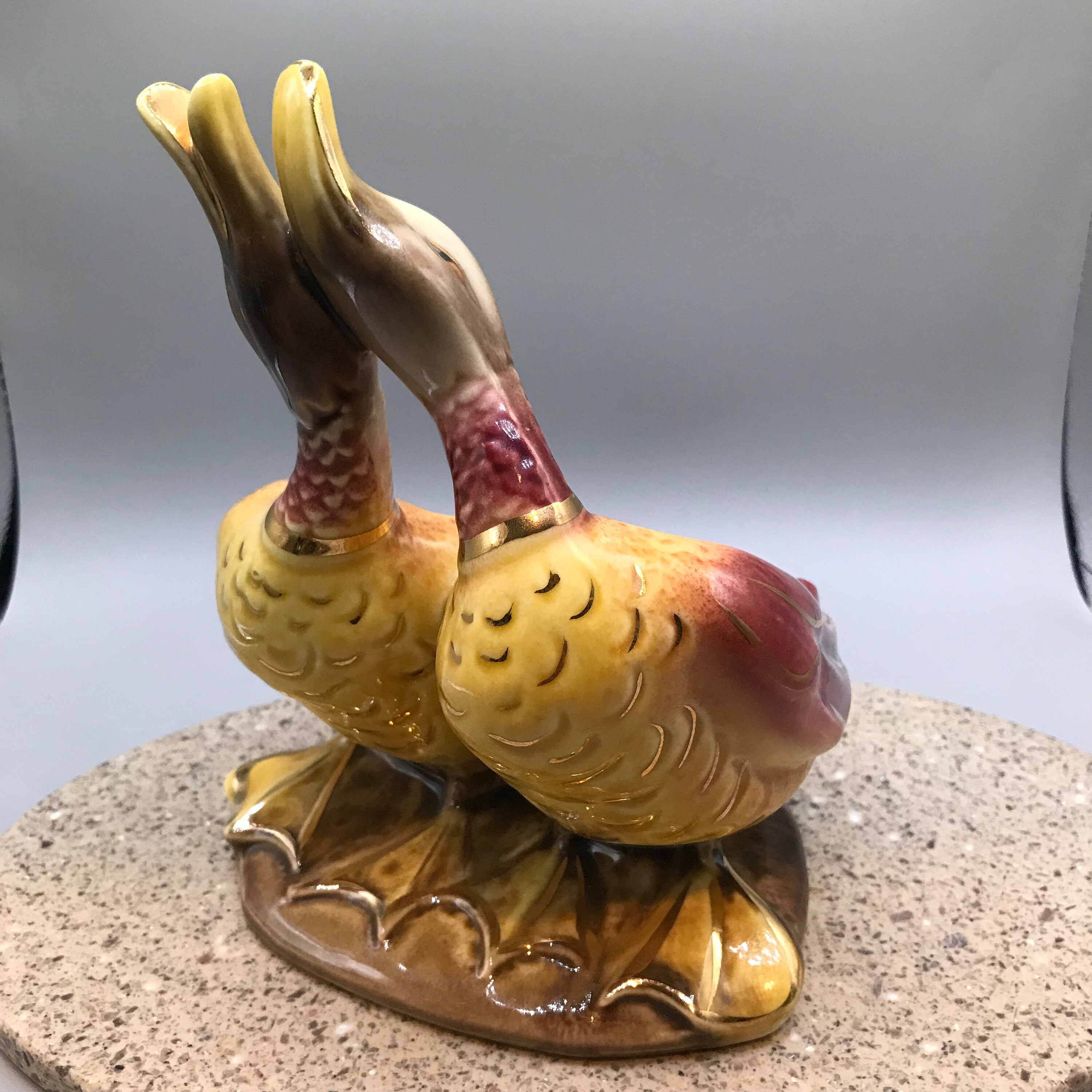 Vintage Hull Pottery Mallard Ducks Double Planter Twin Ducks Flower Pot ...