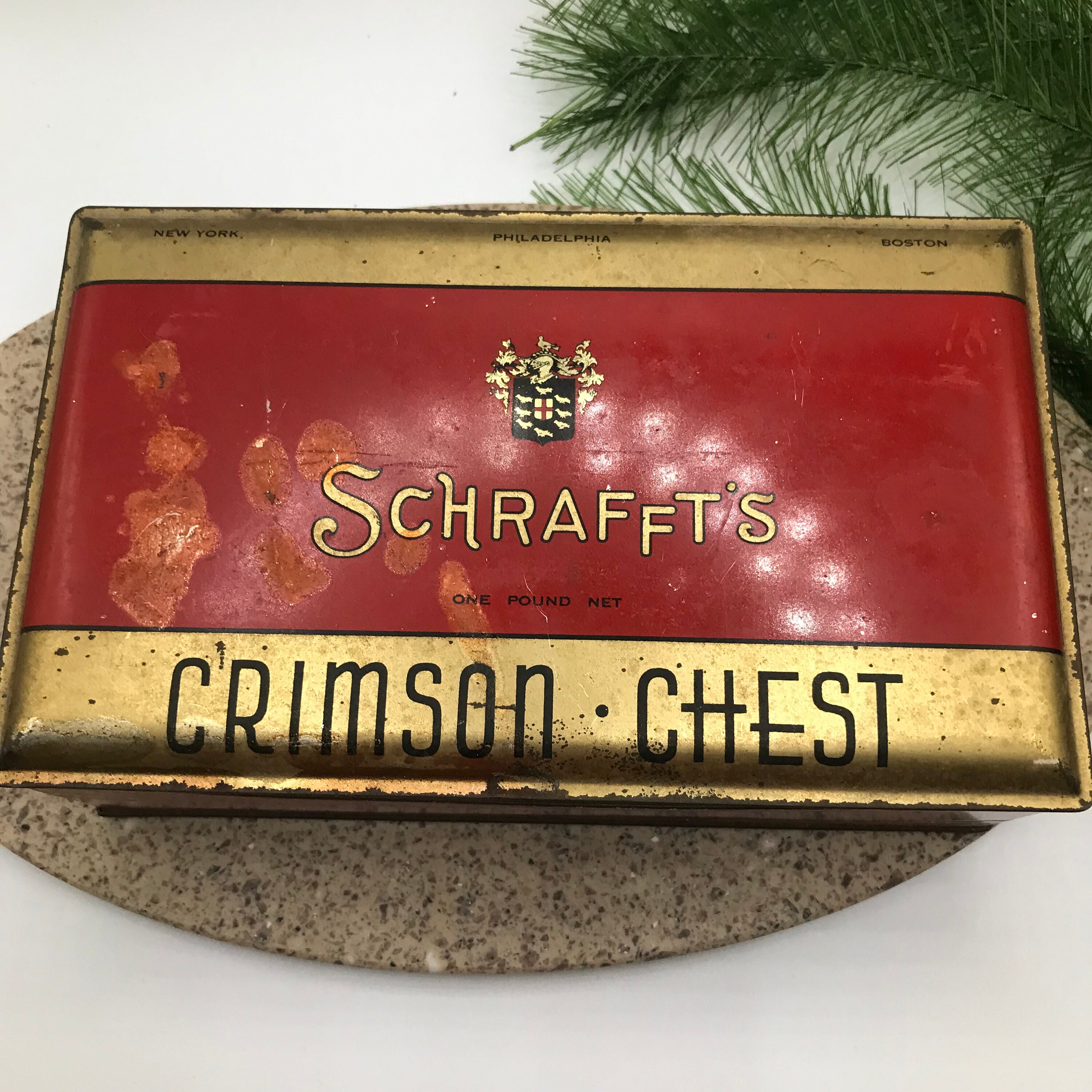 Vintage Schrafft's Metal Candy Box - Etsy