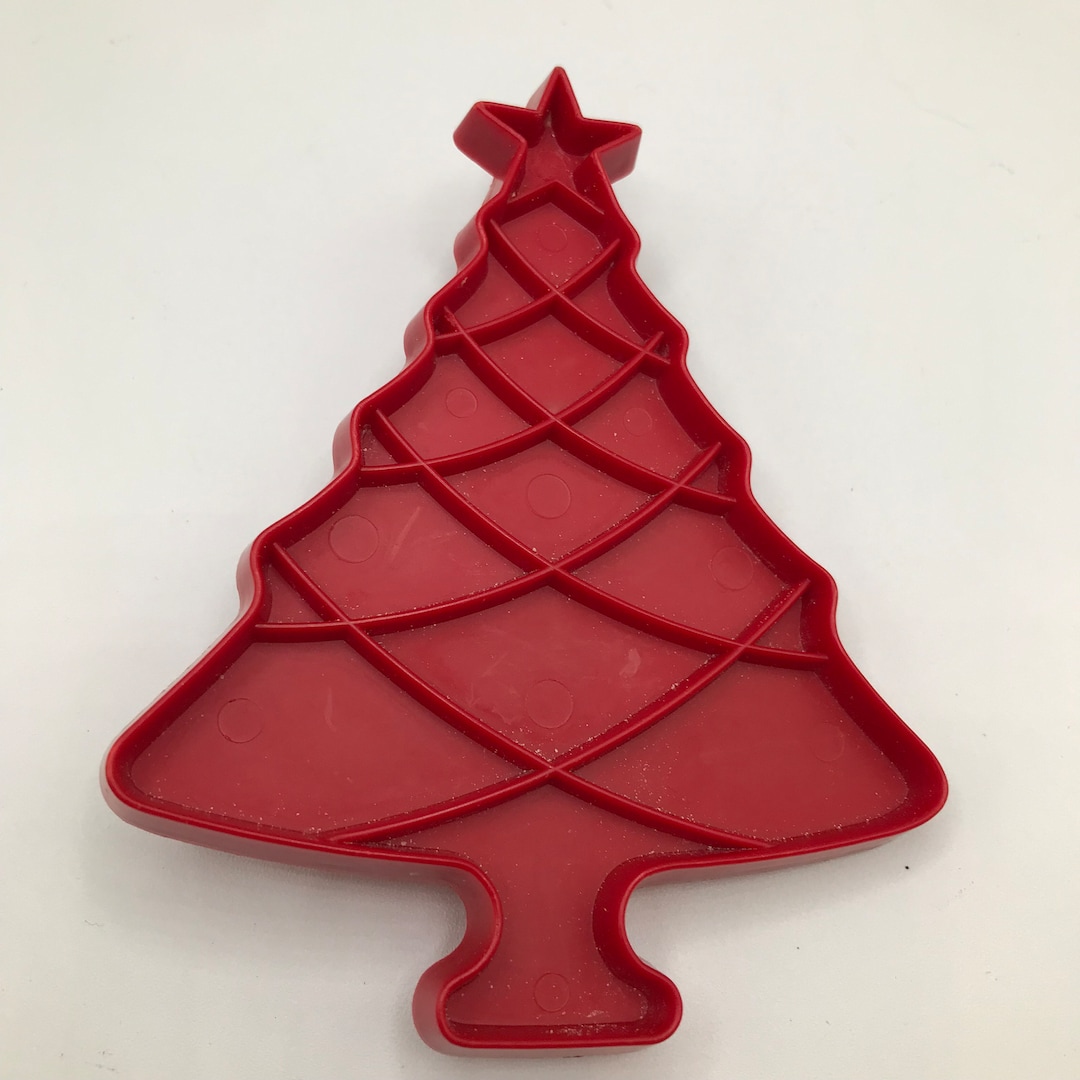 Tupperware Red Plastic Christmas Tree Cookie Cutter - Etsy