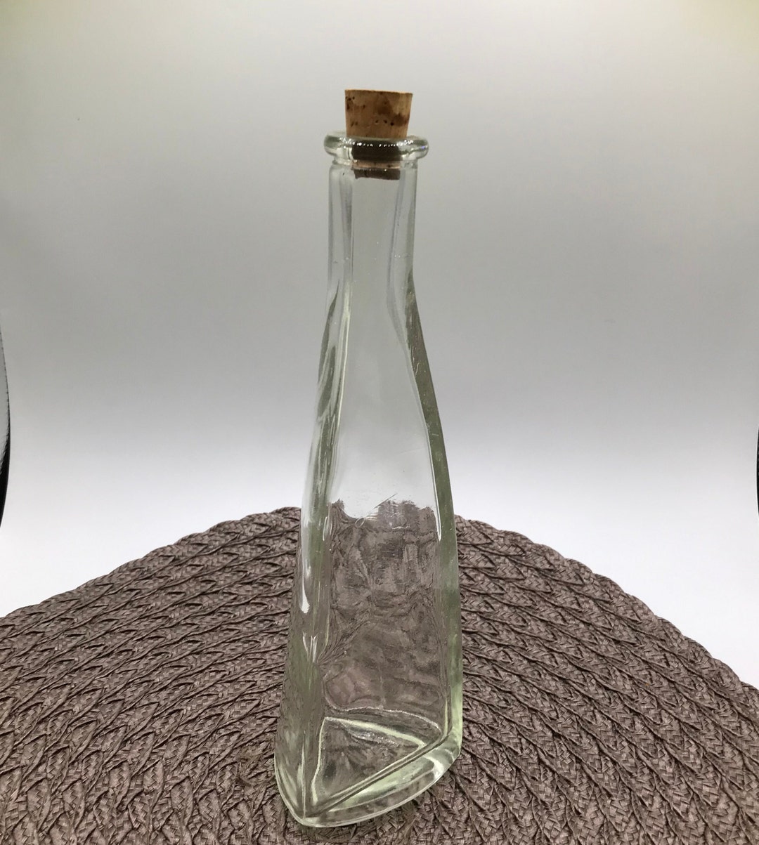 Clear Glass Pyramid Bottle - Etsy