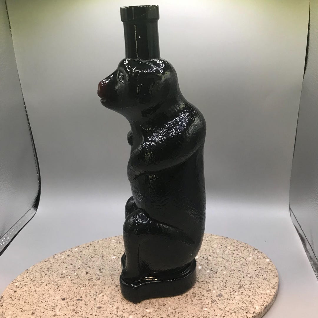Vintage Bear Smirnoff Glass Bottle - Etsy