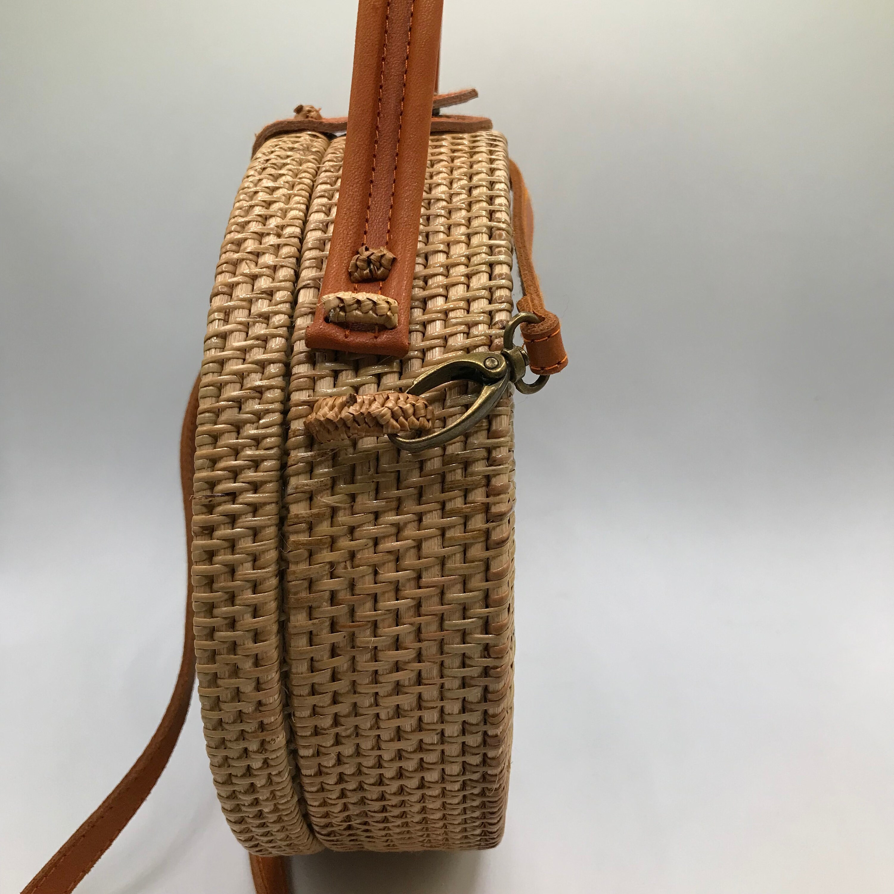 Bali Island Round Rattan Bag - Etsy