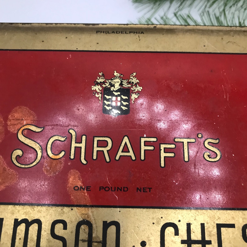 Vintage Schrafft's Metal Candy Box - Etsy