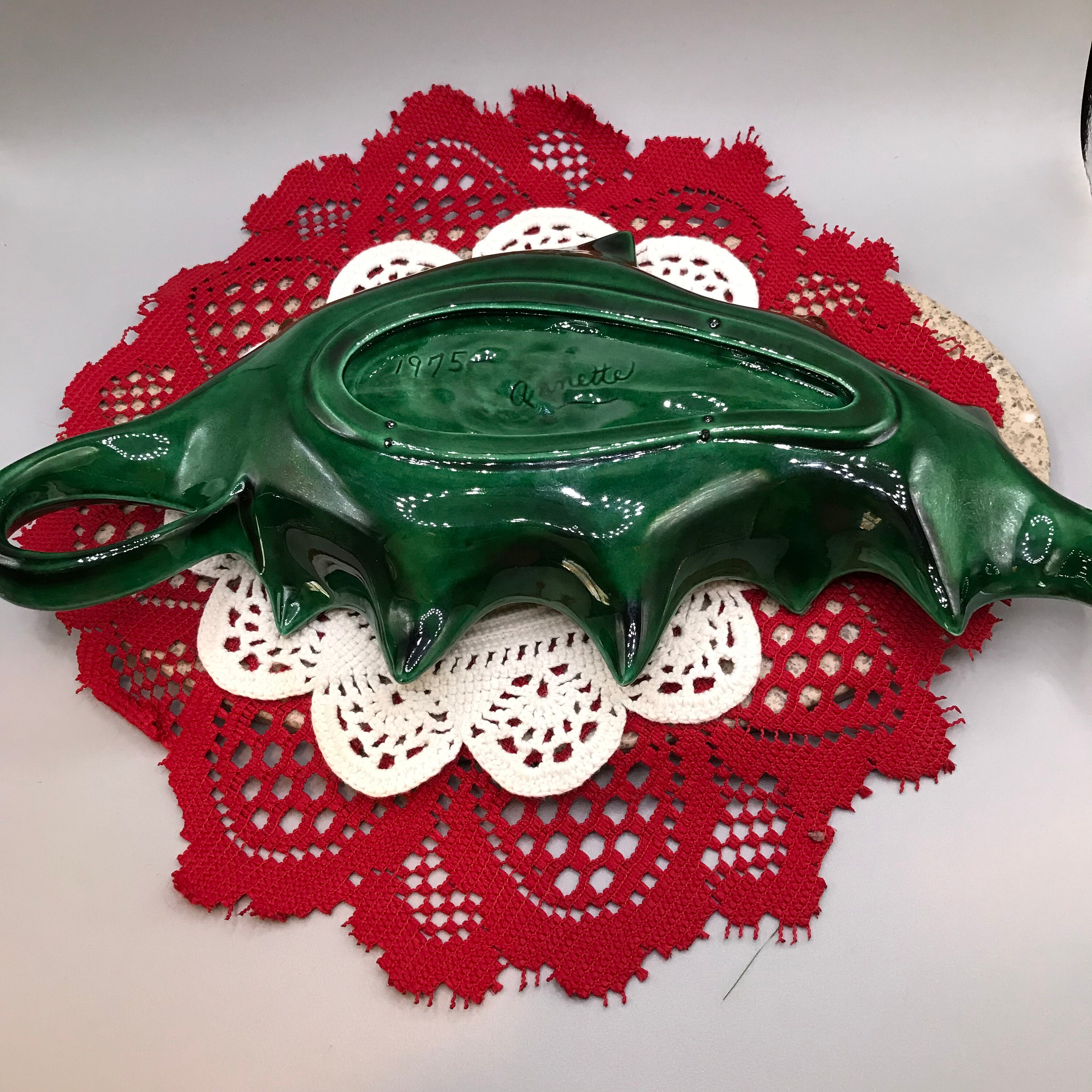 MCM Vintage Holland Mold Ceramic Holly Leaf Green Christmas Dish - Etsy