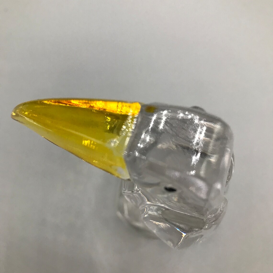 Clear Glass Toucan/ Bird With Yellow Gold Glass Beak Figurine - Etsy