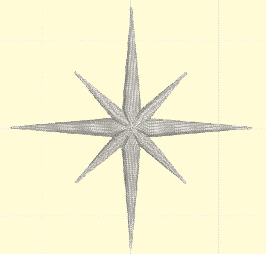 North Star Embroidery Design - Instant Download - Etsy