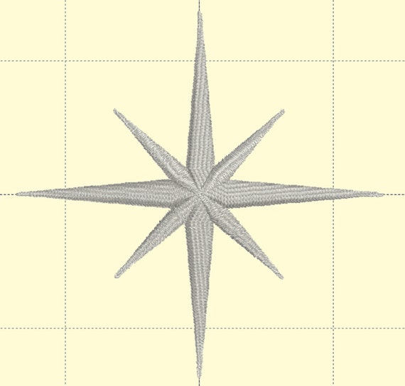 North Star Embroidery Design Instant Download | Etsy