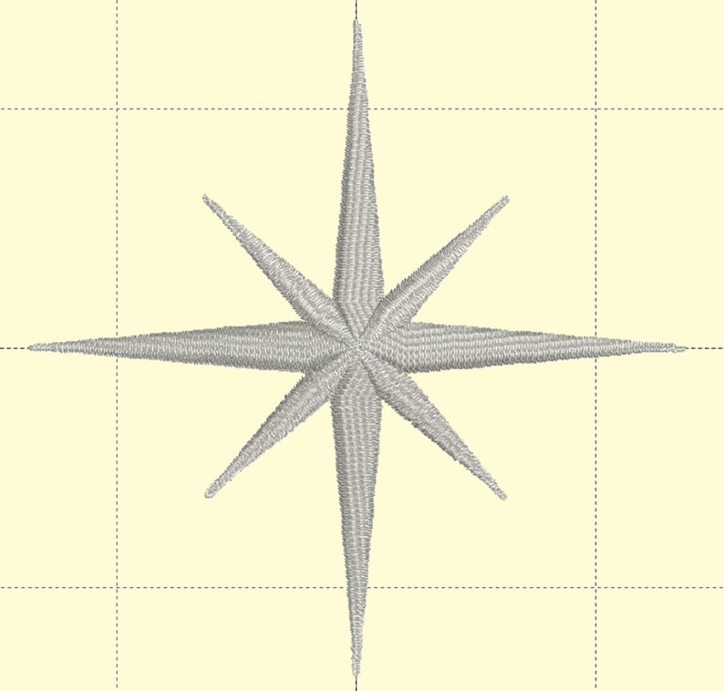 North Star Embroidery Design - Instant Download - Etsy