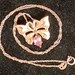 Vtg 9.25 Butterfly Pendant & Chain With Amethyst Purple Stone - Etsy