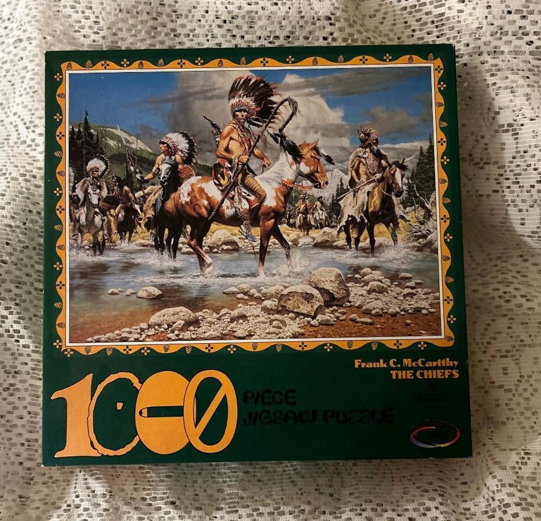 Native American Puzzle by Frank C. Mccarthy "the Chiefs" Ceaco, - Etsy