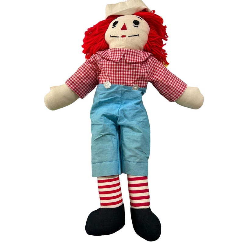 Vtg 25' Inch Raggedy Ann & Andy Rag Doll Pair, - Etsy