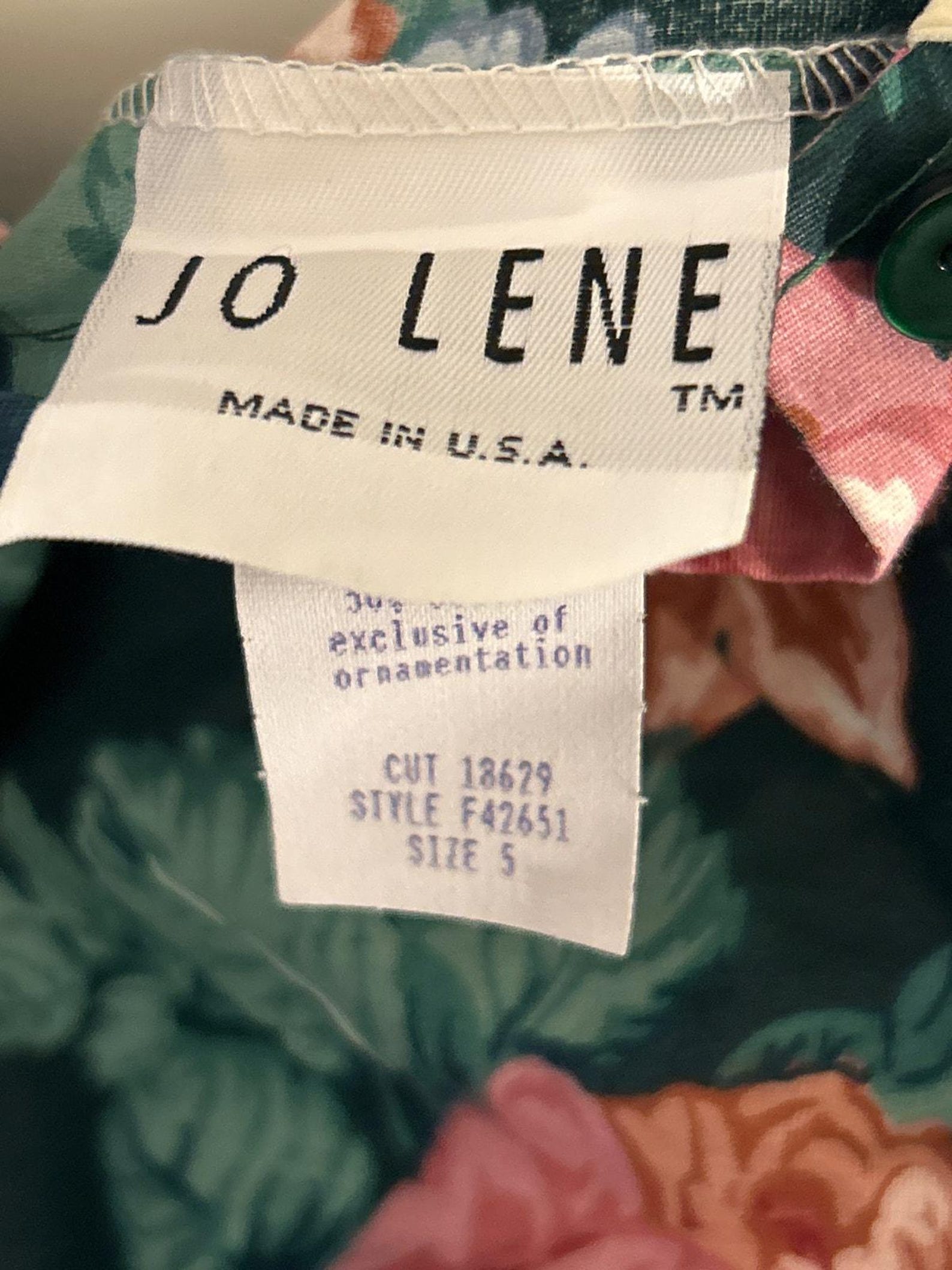 Vintage 80s Jo Lene Floral Tea Party Dress, Sailor Style, Girls 5, USA - Etsy