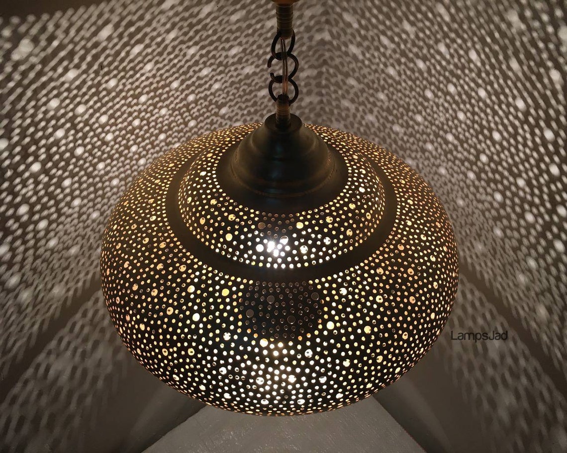 Moroccan Handmade Copper Brass pendant chandelier light shade | Etsy