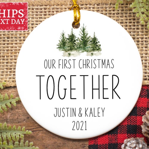 Couples Christmas Ornament Our First Christmas Together - Etsy