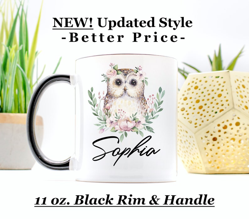 Owl Mug Ceramic Owl Coffee Cup for Women Personalized Owl - Etsy