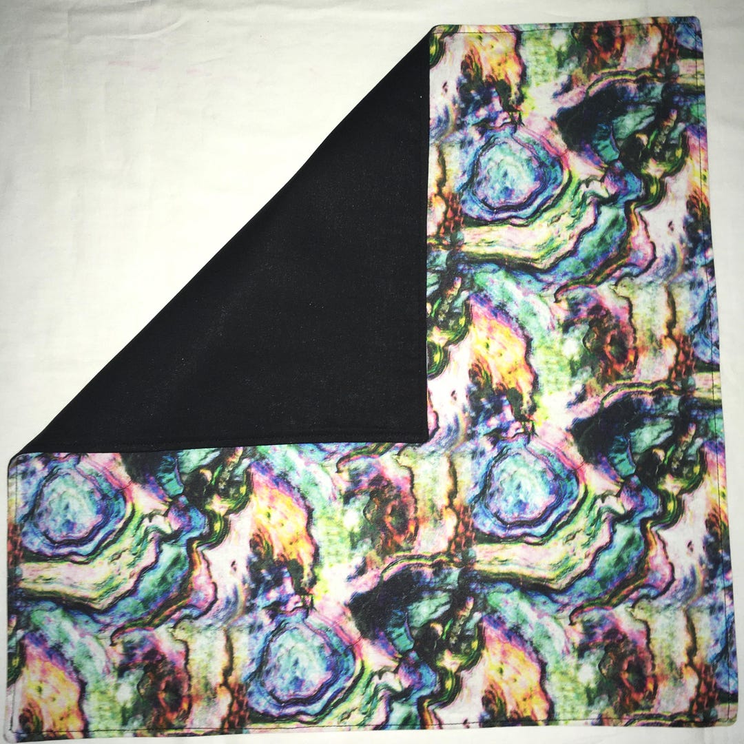 Reversible Abalone/black Tarot Cloth: Cotton Altar Cloth & Card Wrap - Etsy