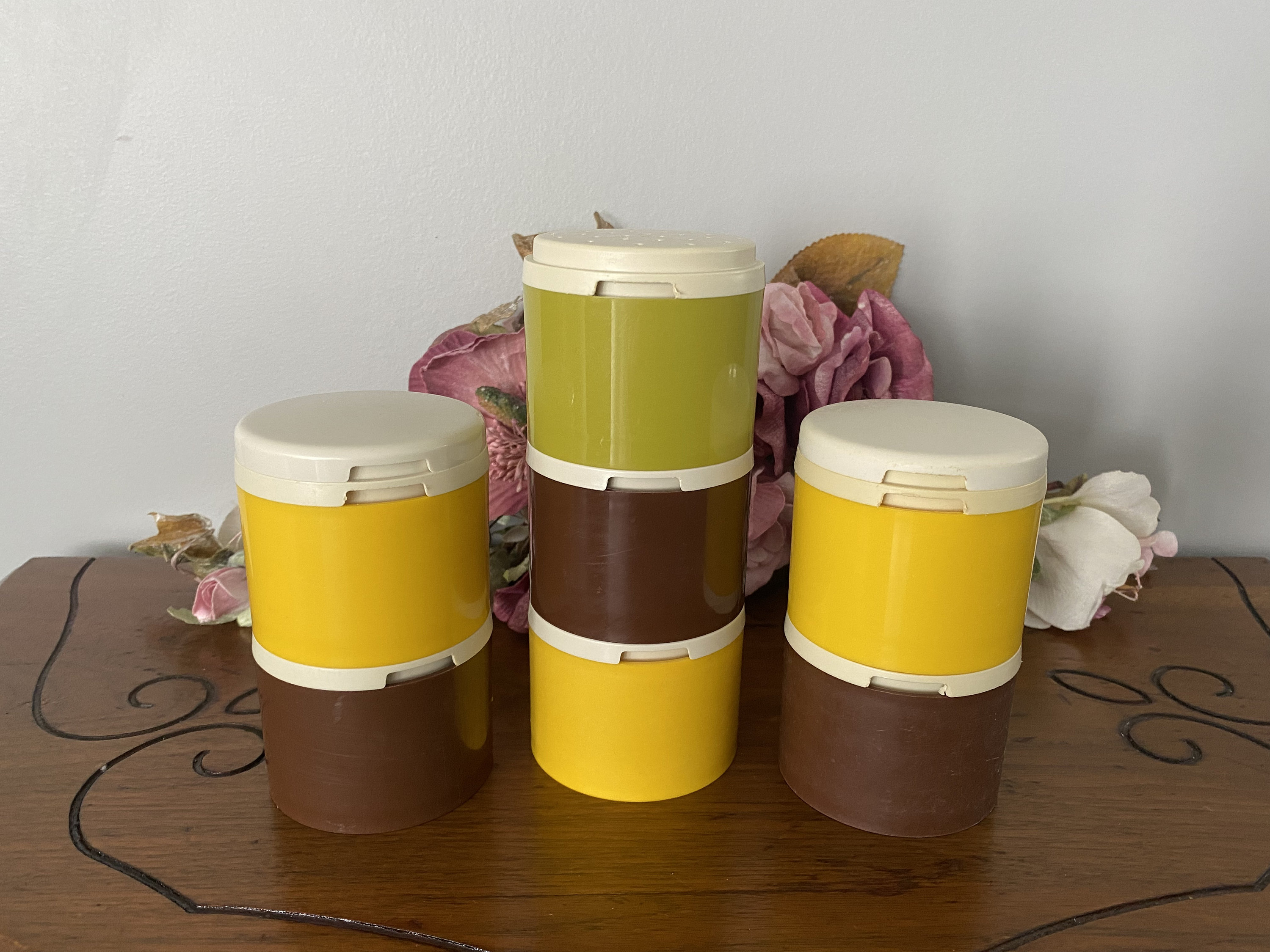 Tupperware 1308 Stacking Spice Jar Containers Set of Seven - Etsy